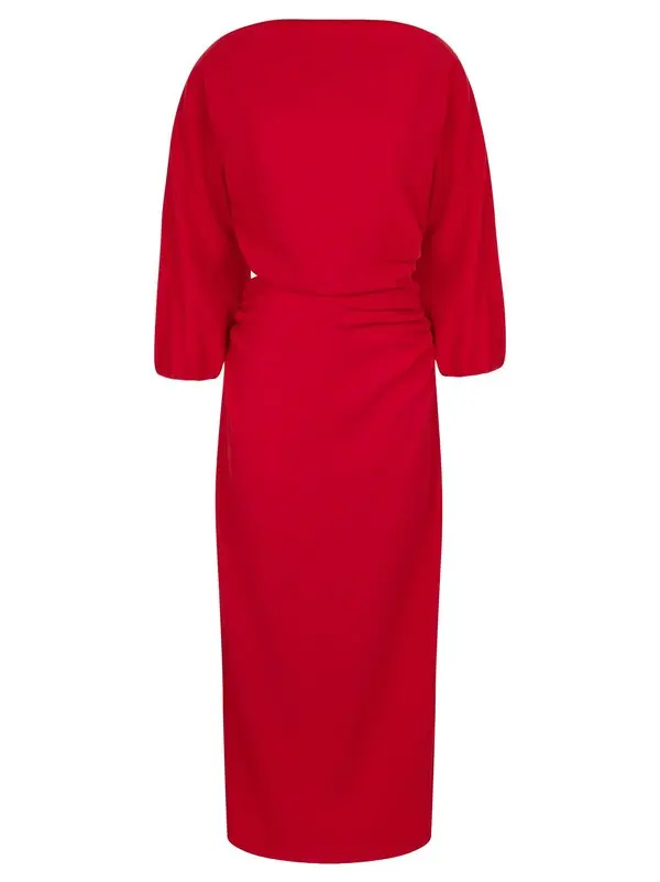 Bernadette Ezra Dress - Bright Red
