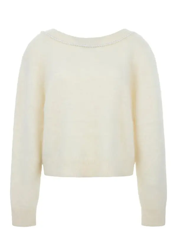 Bernadette Solène Pullover - Ivory Brushed Cashmere