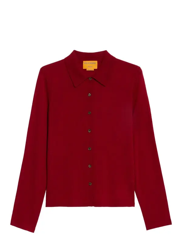 Guest In Residence Elle Cashmere Shirt - Ruby