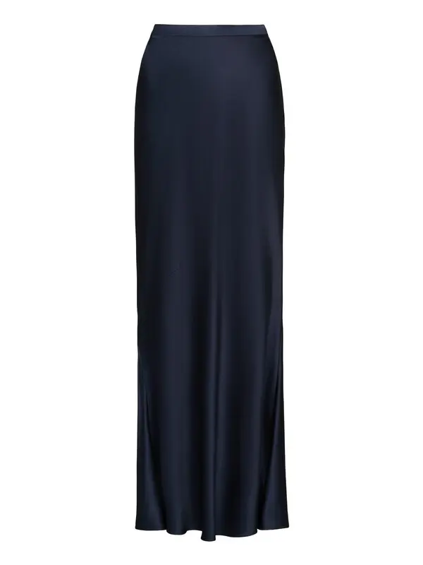 TWP Bias-cut Viscose Satin Skirt - Night Sky