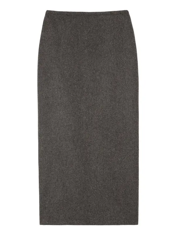 SLOAN High-waisted Ankle Length Skirt - Grey