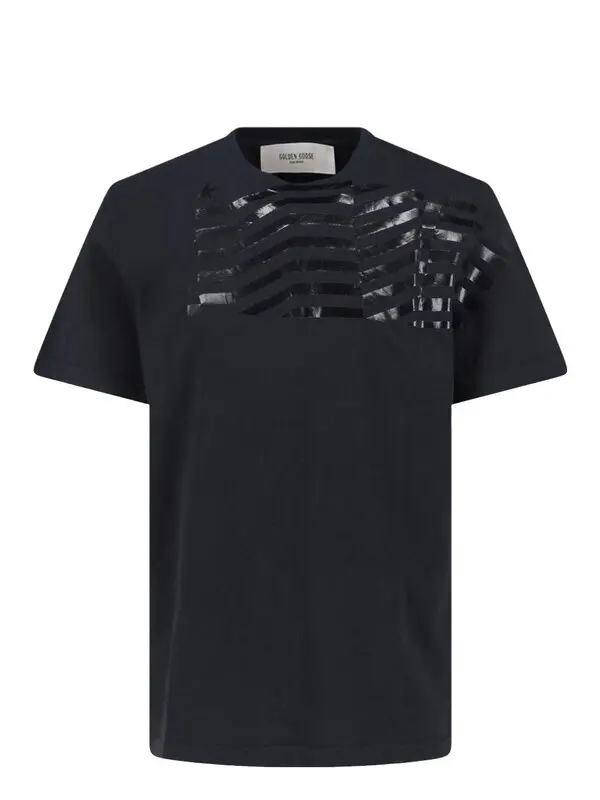 GOLDEN GOOSE Textured T-shirt - Black