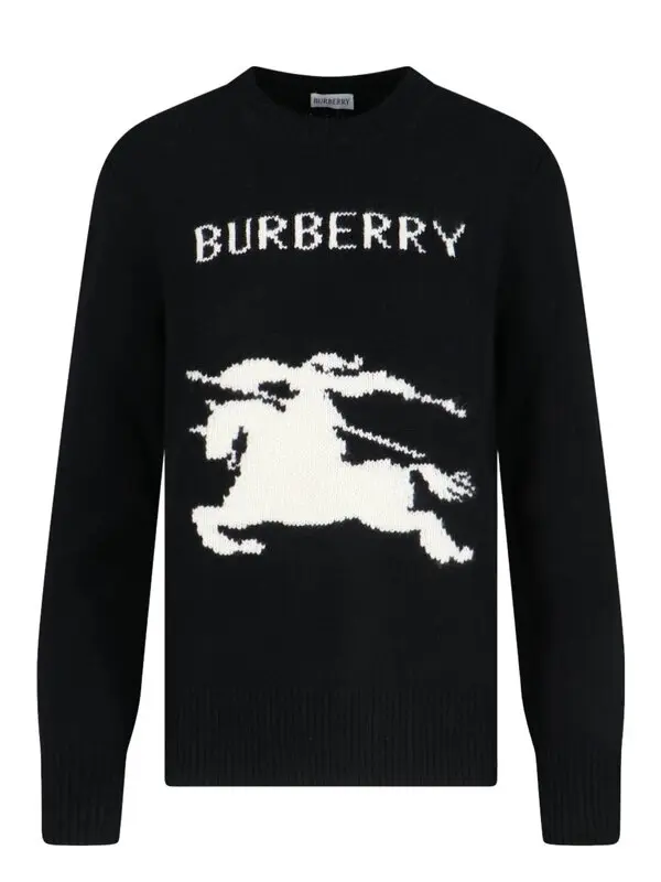 Burberry Intarsia Sweater - Black