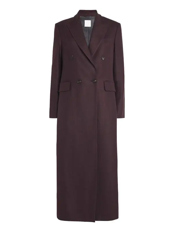 Eleventy Wool-blend Double-breasted Duster Coat - Burgundy