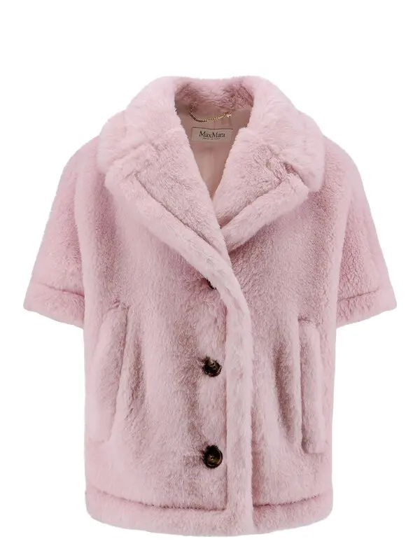 Max Mara Alpaca And Virgin Wool Fur Cape - Pink
