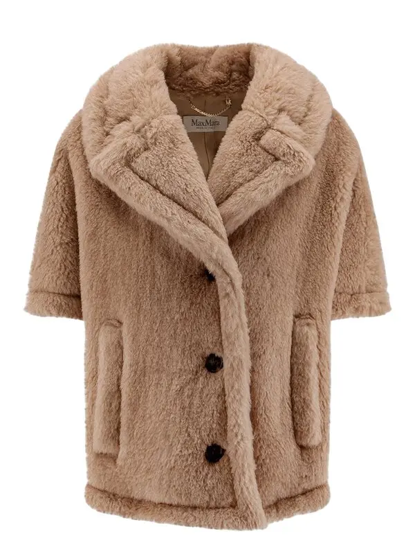Max Mara Alpaca And Cashmere Fur Cape - Beige