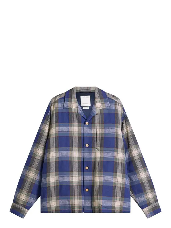 Visvim Keesey Check Down Shirt Jacket - Blue