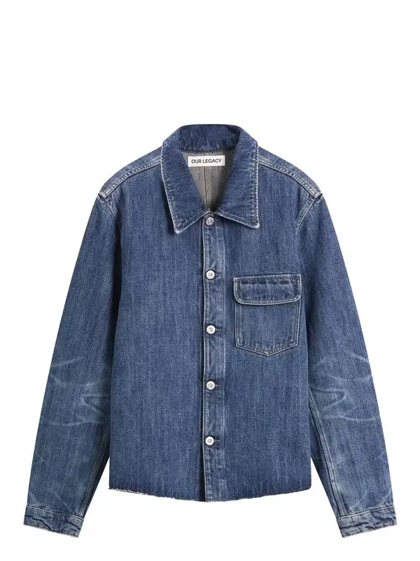 Our Legacy Cut Rebirth Denim Jacket - Road Worn Rope Twill