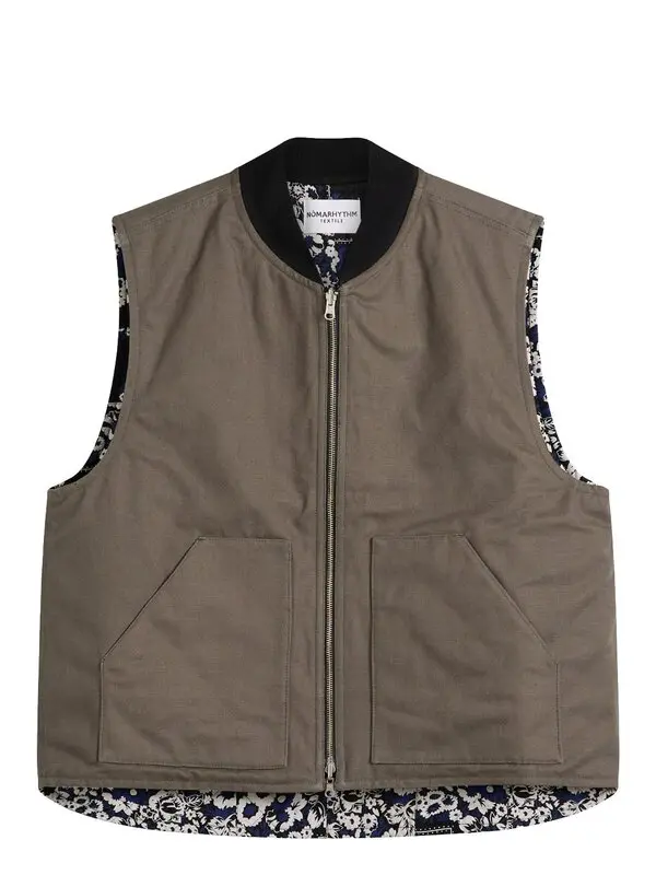 NOMARHYTHM TEXTILE Reversible Work Vest - Gray