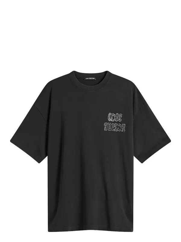 COLE BUXTON Black Letter Sportswear T-shirt - Vintage Black