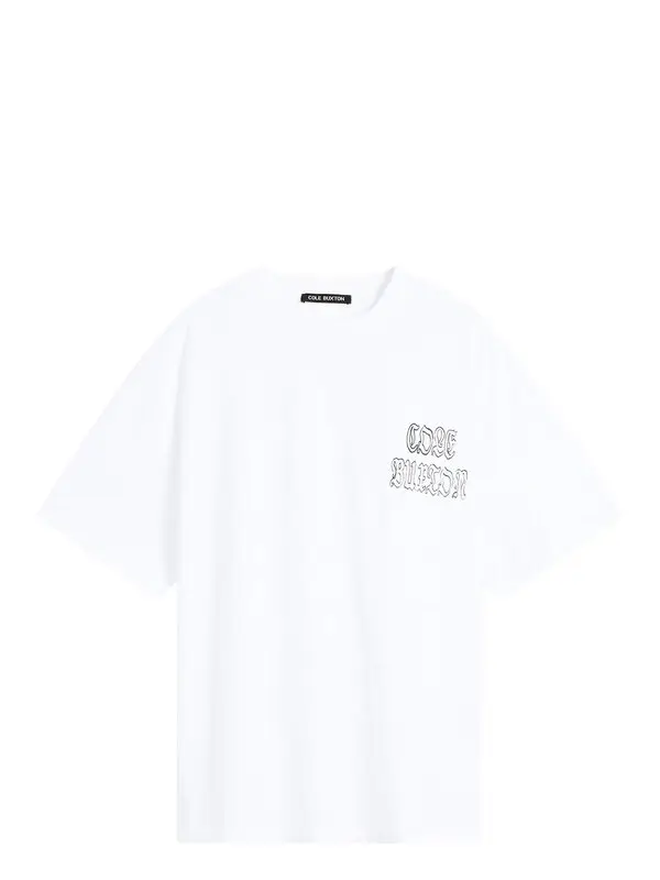 COLE BUXTON Black Letter Sportswear T-shirt - White