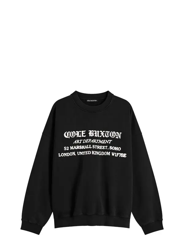 COLE BUXTON Art Department Sweatshirt - Black
