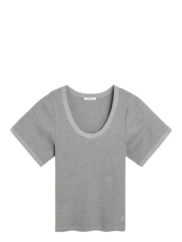 BY MALENE BIRGER Lunai T-shirt - Grey Melange