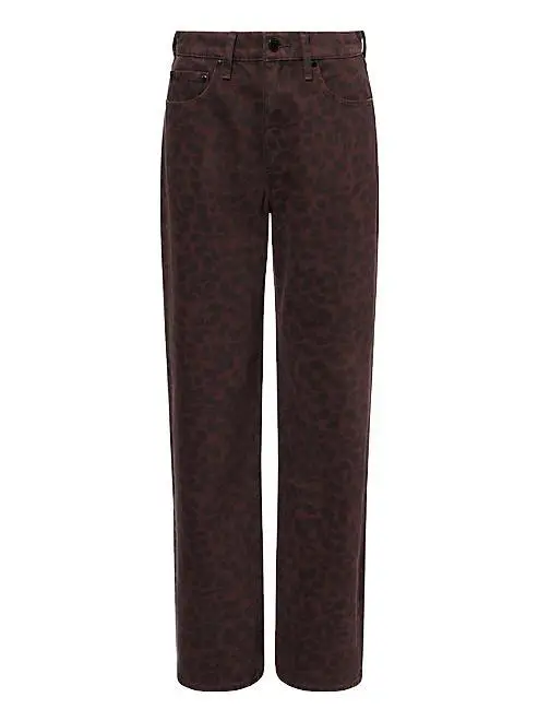 Rag & Bone Shea Straight-leg Denim Trousers - Leopard