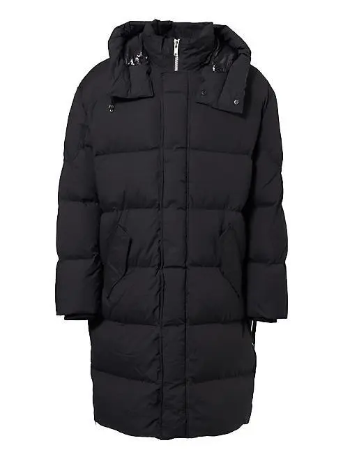 Moose Knuckles Everest Long Hooded Down Jacket - Black