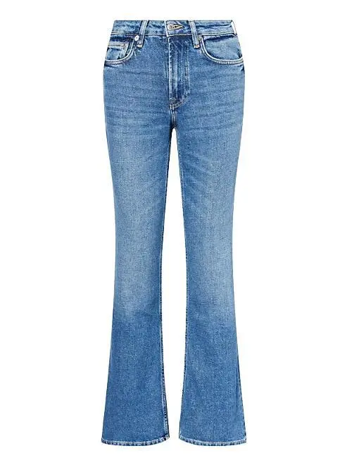 SAMSOE SAMSOE Salella Flared Denim-blend Jeans - Blue Comfort