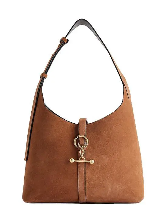 Strathberry Kite Suede Hobo Bag - Tan