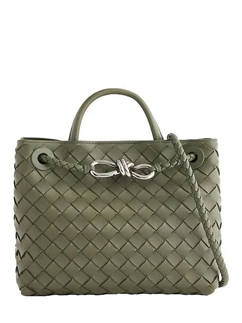 Bottega Veneta Andiamo Small Leather Tote Bag - Pickle Vin