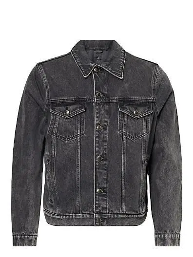 7 For All Mankind Regular-fit Denim Jacket - Caviar