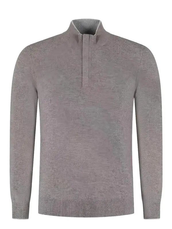 GRAN SASSO Fine-knit Zip-neck Sweater - Neutrals