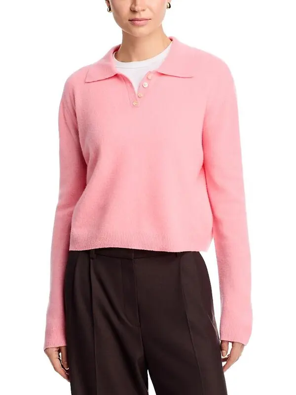 LESET Wool Polo Shirt - Rose