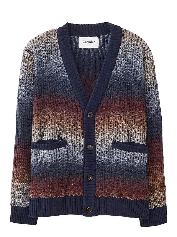 CORRIDOR Zion Dusk Cardigan Sweater - Navy