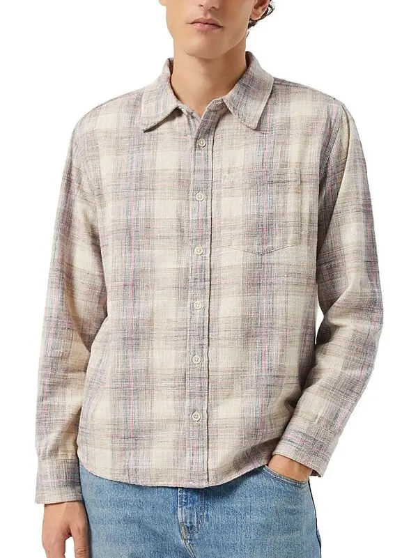CORRIDOR Rosewood Long Sleeve Button Front Shirt - Natural