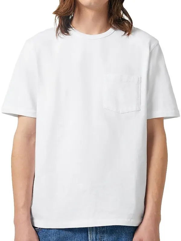 CORRIDOR Garment Dyed Short Sleeve Pocket Tee - White