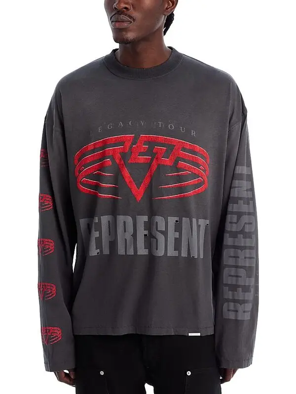 REPRESENT Living Legacy Tour Reversible Long Sleeve Tee - Gray