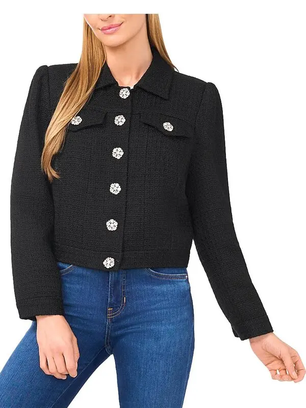 CECE DUPRAZ Textured Jacket - Rich Black