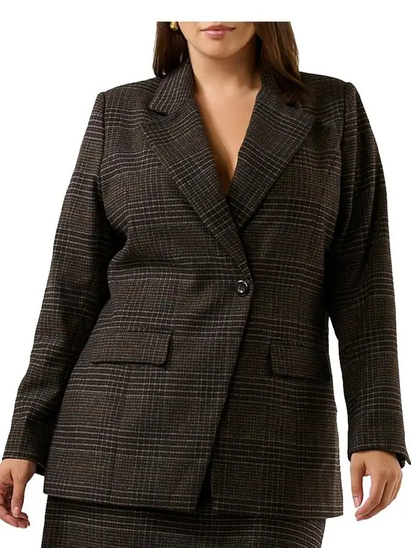 ESTELLE Noelle Check Jacket - Chocolate Box