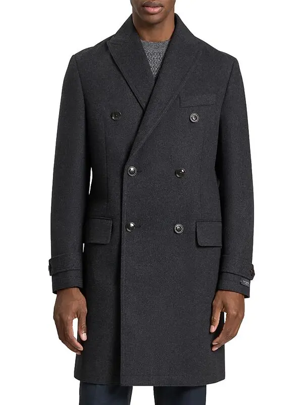 Ted Baker London Winthrop Wool-blend Coat - Charcoal