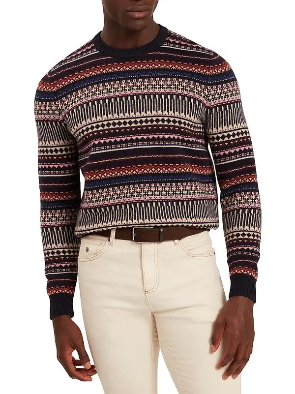Ted Baker London Fair Isle Crewneck Sweater - Multicol