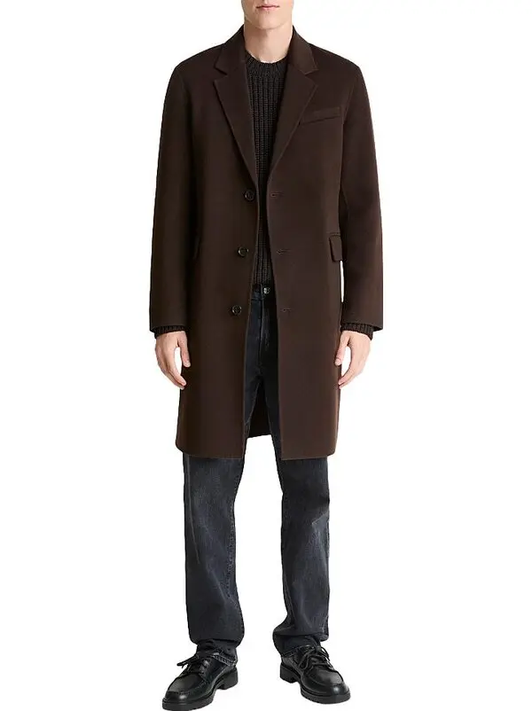 Vince Single Breasted Wool Blend Topcoat - Mission