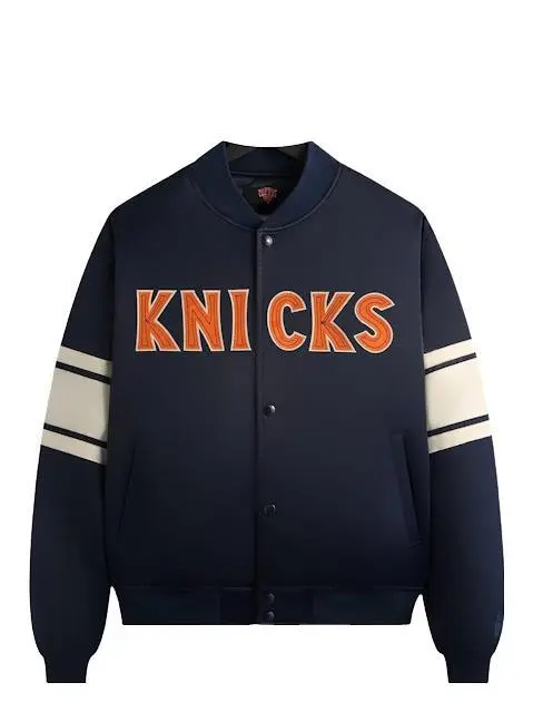 Kith X New York Knicks Classic Satin Bomber Jacket - Nocturnal