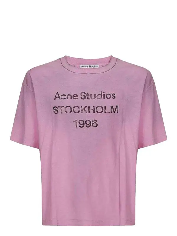 Acne Studios Stockholm 1966 Logo T-shirt - Cotton Candy Pink