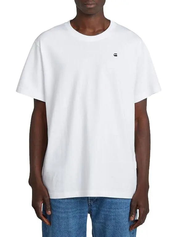 G-star Raw Photo Print Organic Cotton Graphic T-shirt - White Knee Patch