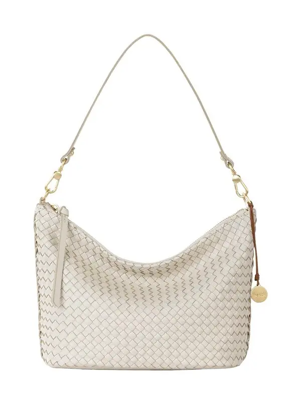 THE SAK Juniper Small Hobo Leather Bag - Stone Woven