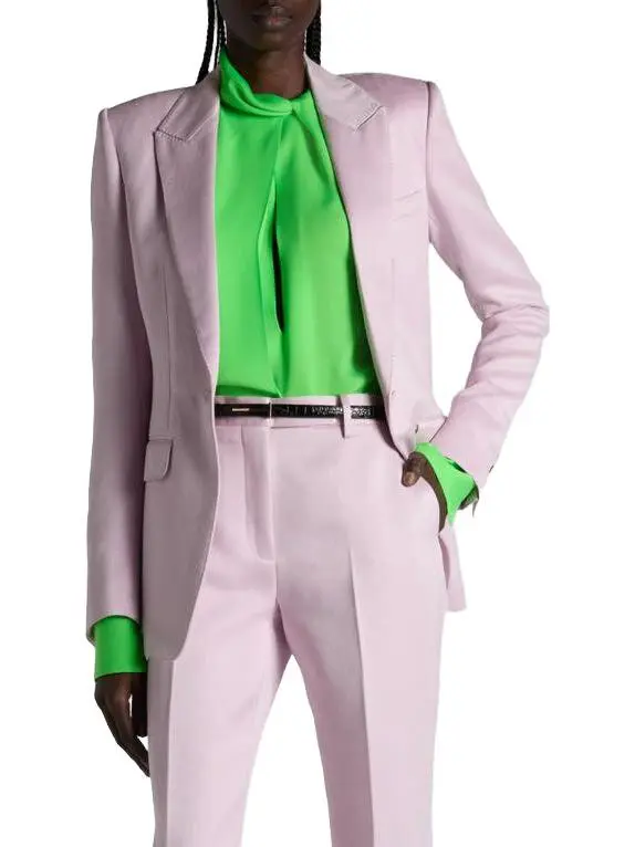 TOM FORD Duchesse Satin Blazer - Orchid Pink