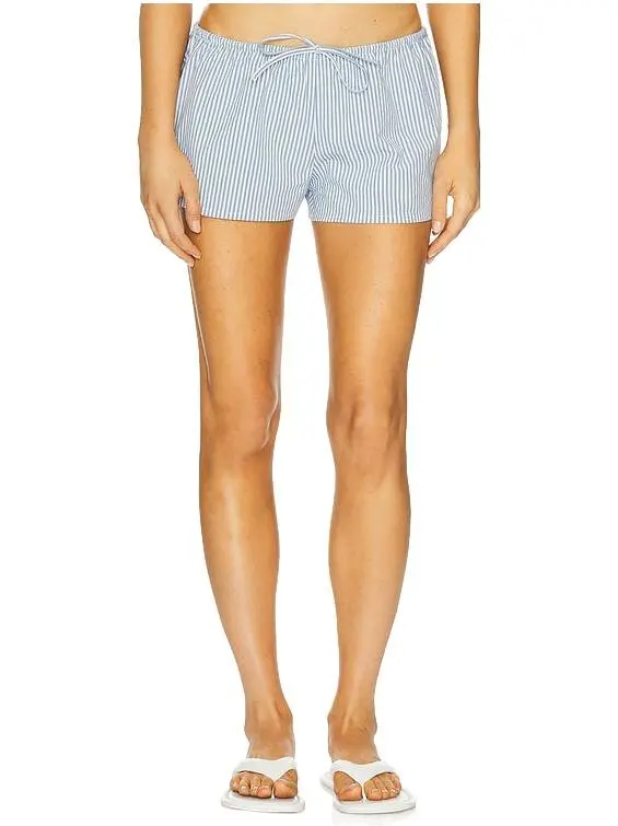 MONTCE Low-rise Drawstring Short - Blue Stripe