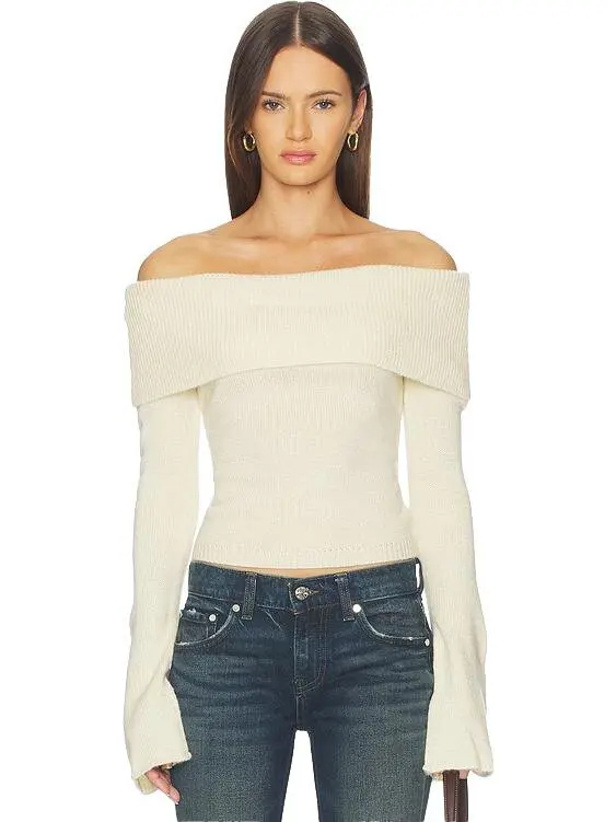 SNDYS Orlea Knit Top Sweater - Winter White