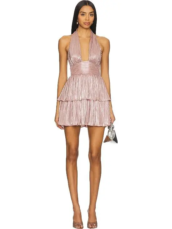 LOVERS AND FRIENDS Nellie Mini Dress - Mauve Metallic