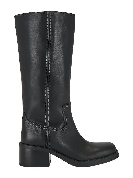 Coach Tall Leather Boot - Black