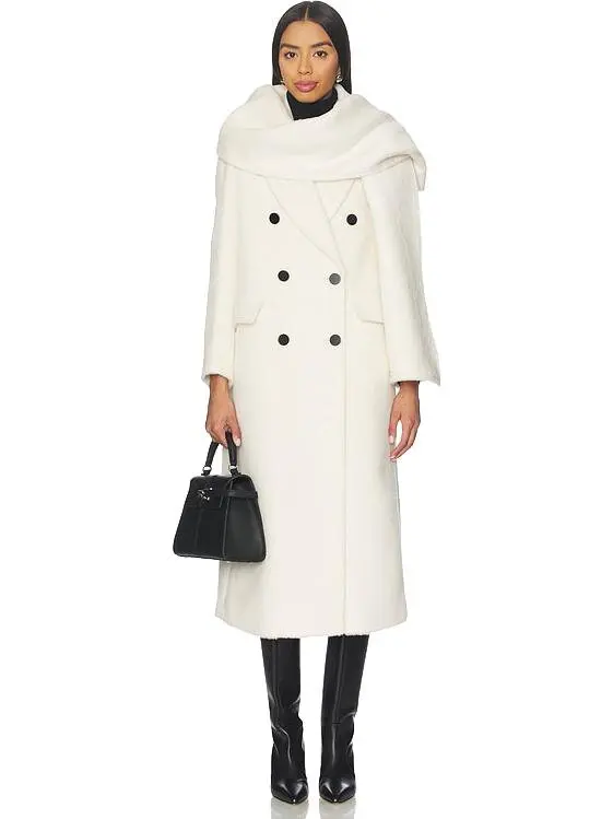 SUSANNA CHOW Collette Scarf Coat - Cream