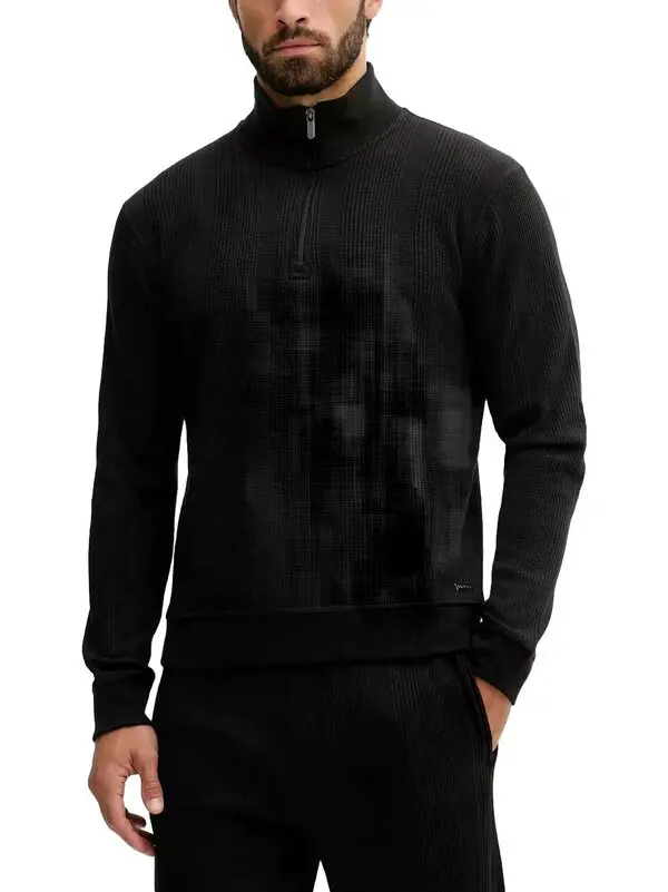 BOSS Half-zip Sweater - Black
