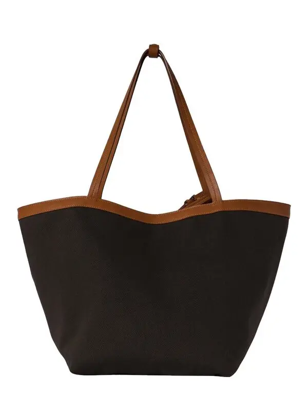 THE ROW Park Tote Three Bag - Brown / Beige / Cuir