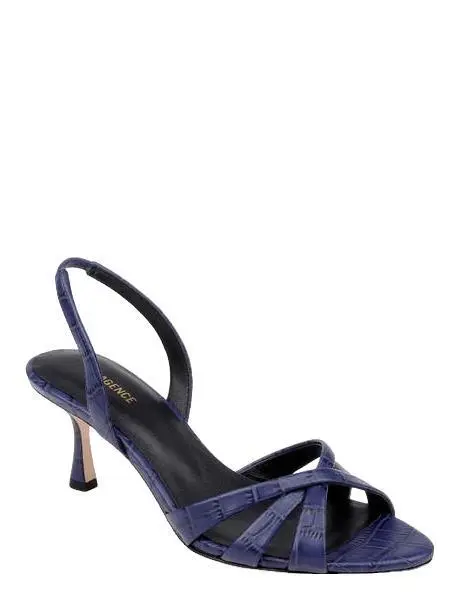 L'Agence Colwill Slingback Sandal - Midnight Croco Embossed