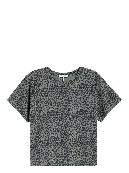 Rag & Bone Kelly Leopard Print Boxy T-shirt - Washed Black