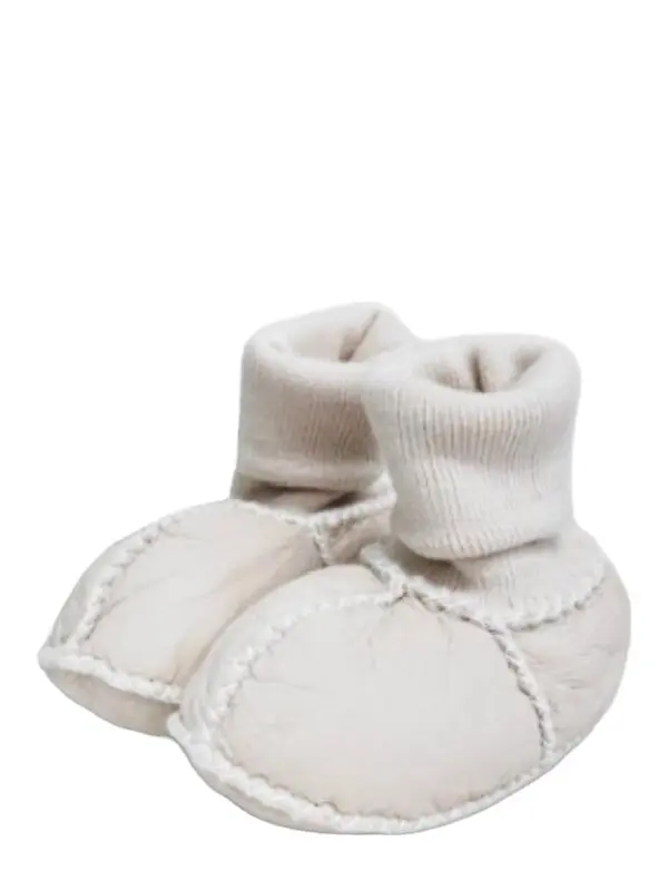 FINN + EMMA Shearling Baby Booties - Cream