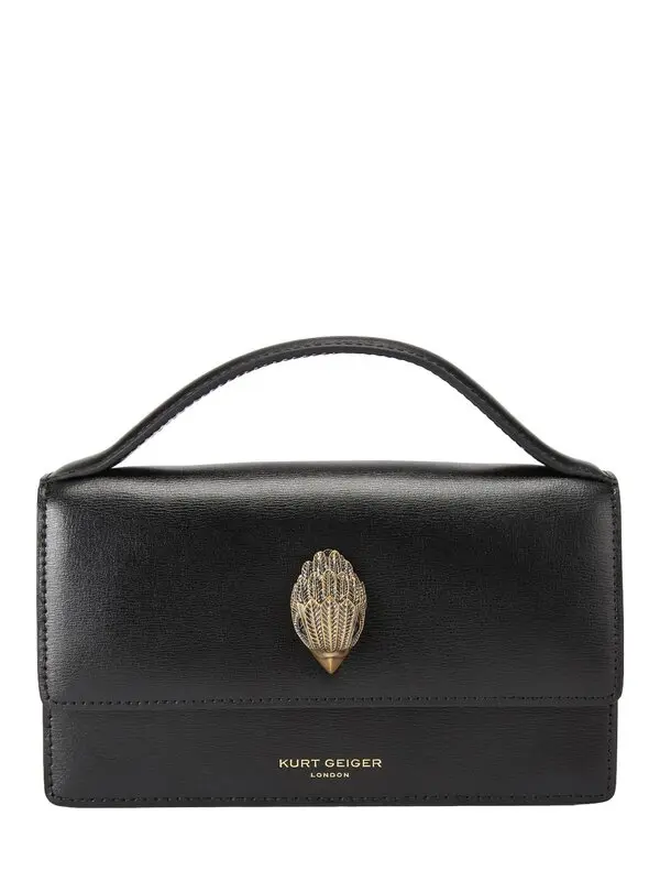 Kurt Geiger Small Bond Leather Top Handle Bag - Black